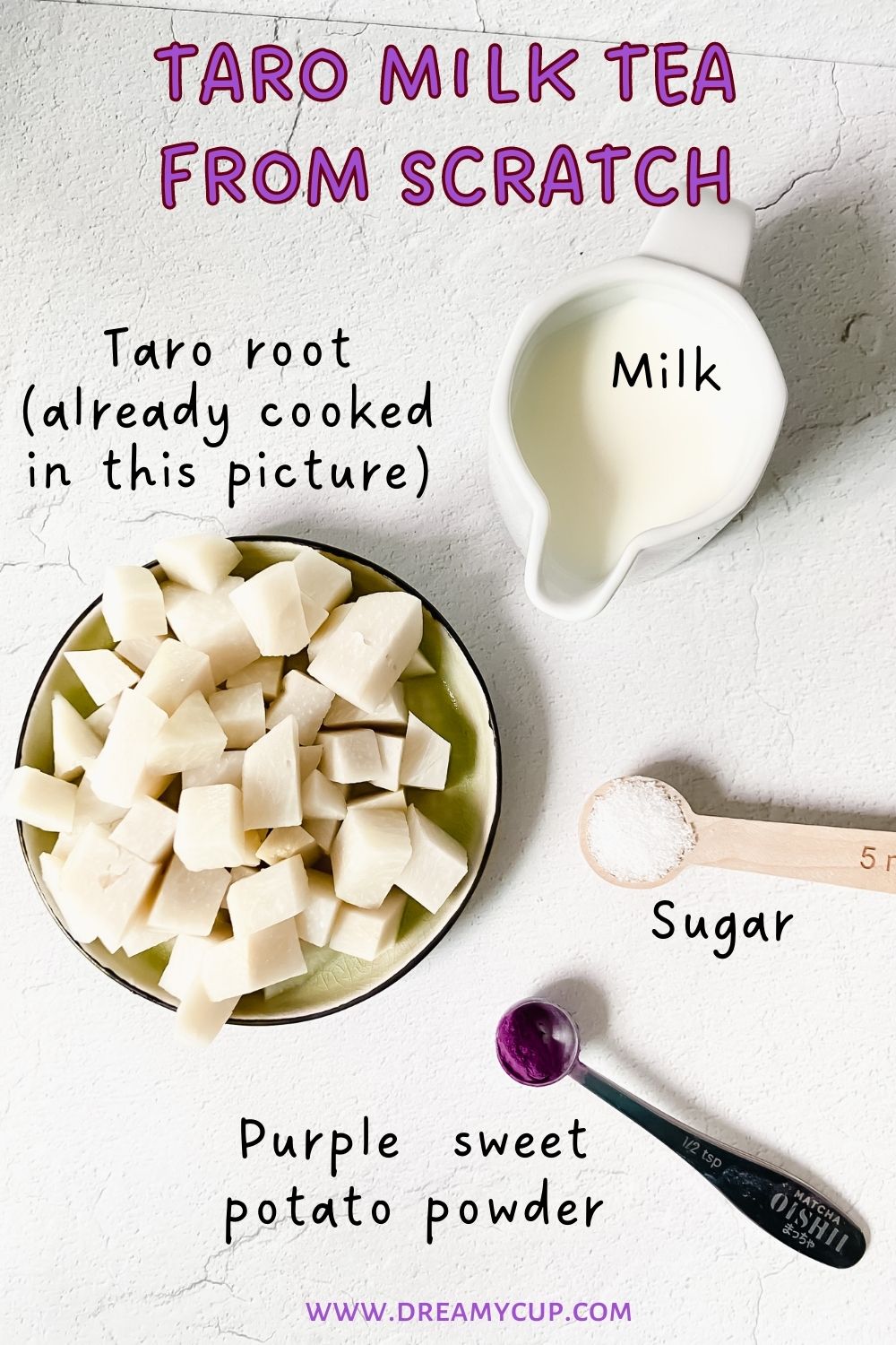 Taro Milk Tea Recipe with Real Taro - VIDEO included